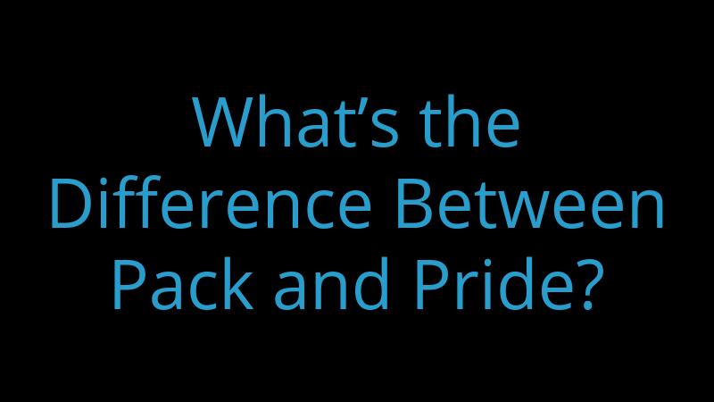 What’s the Difference Between Pack and Pride?
